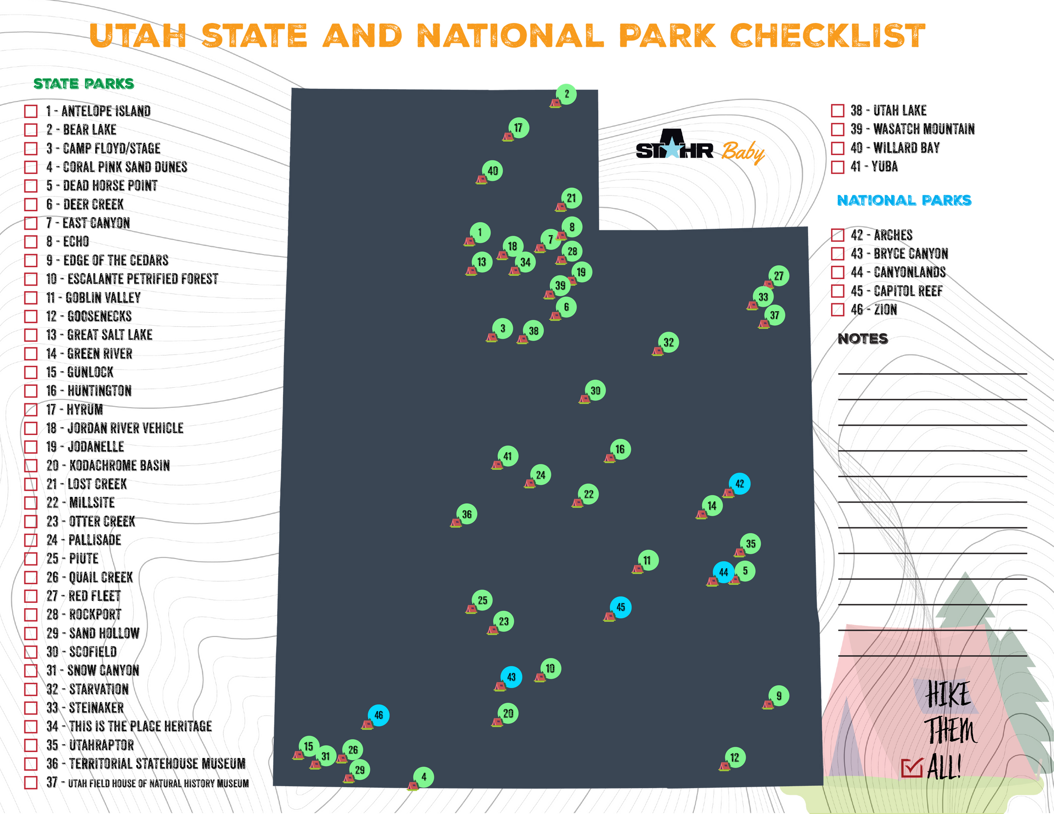 Maps of National and State Parks – Trail Tether